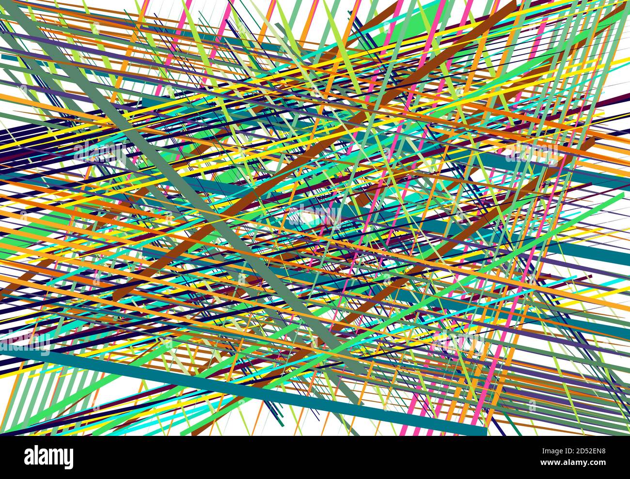 Abstract geometric chaotic jumble of intersecting lines stripes ...