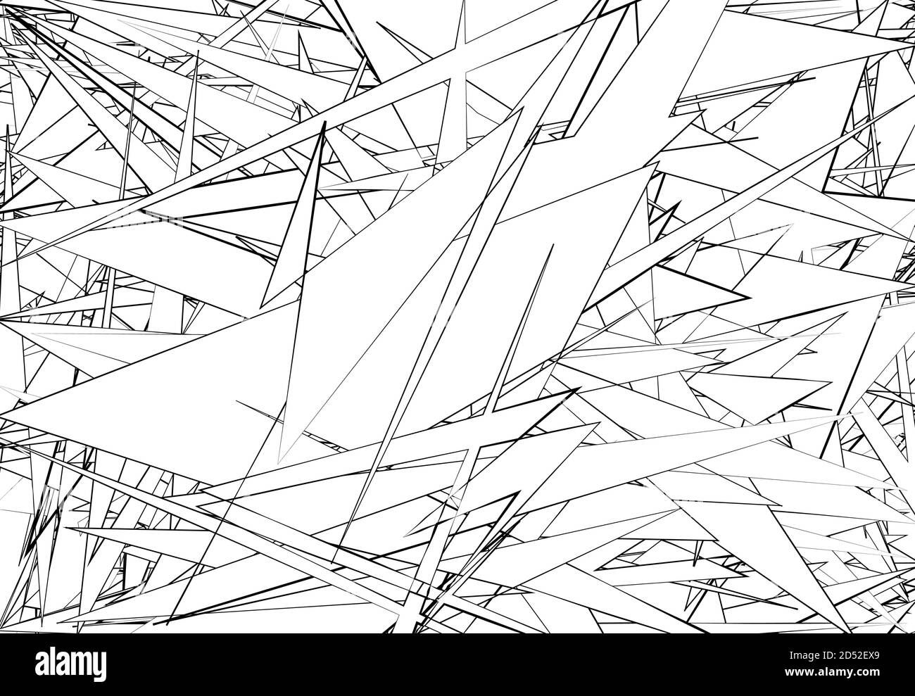 Abstract overlapping black and white, monochrome shapes. Geometric art ...