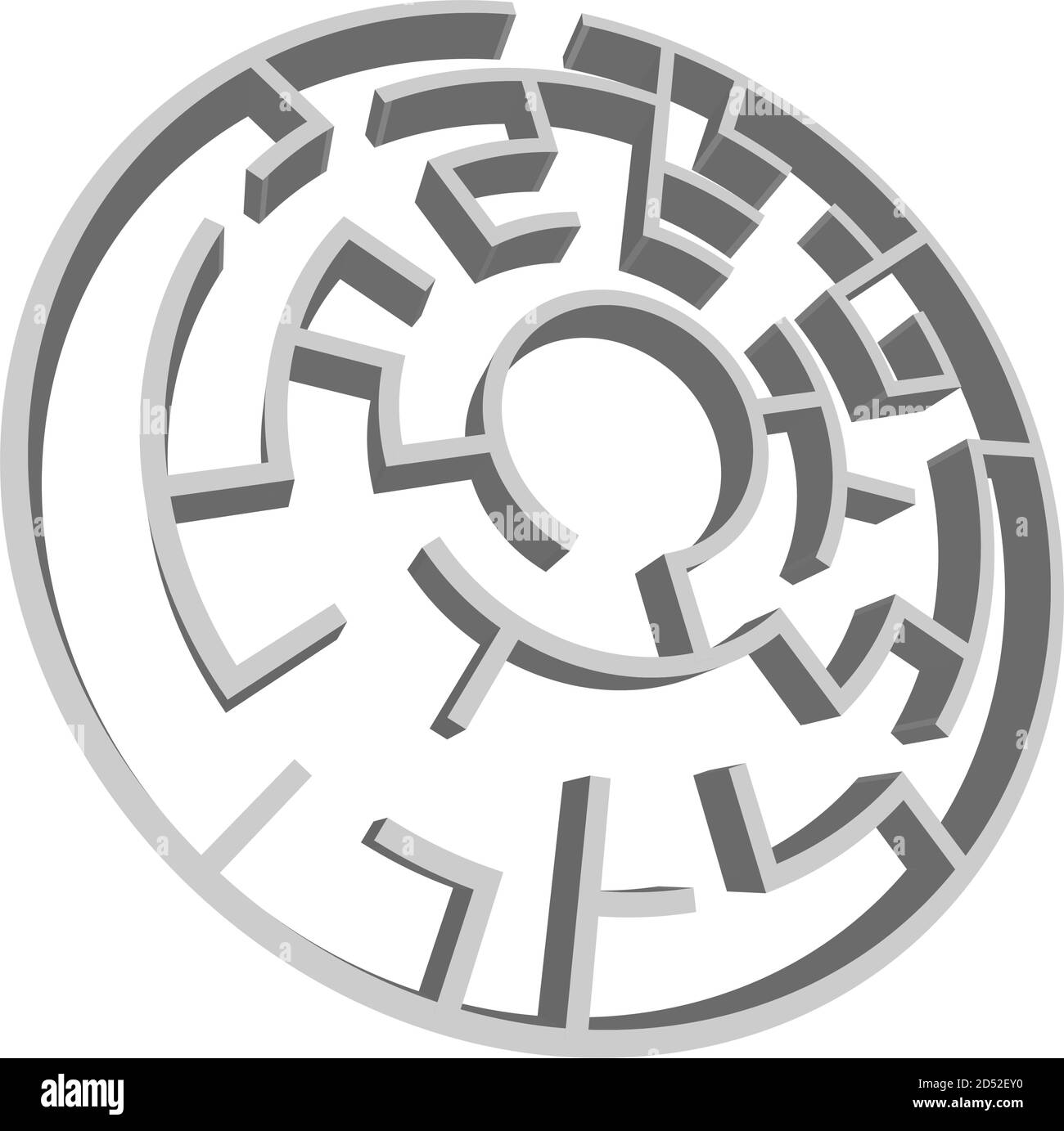Solvable 3D maze, labyrinth, puzzle game vector illustration Stock ...