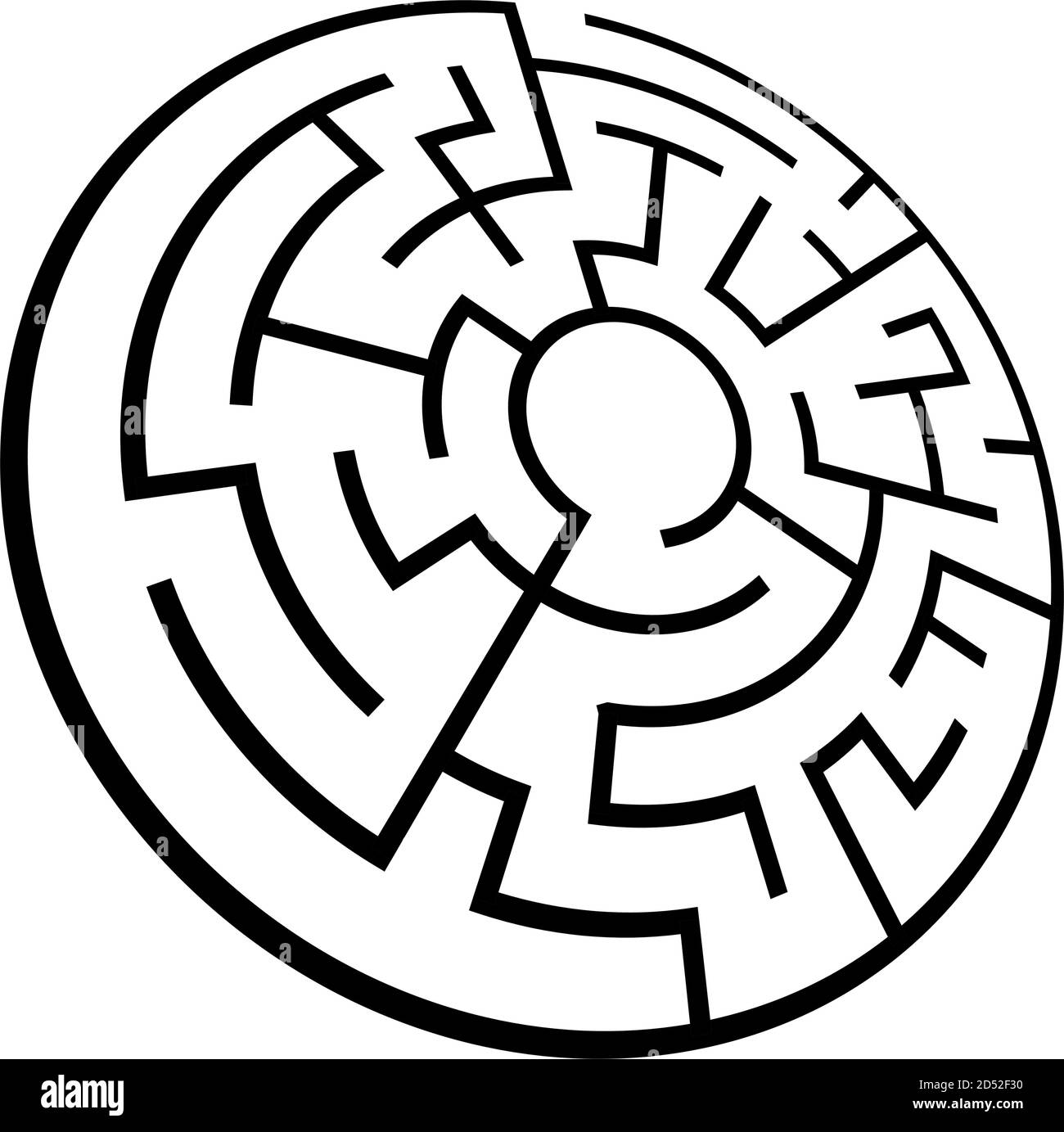 Solvable 3D maze, labyrinth, puzzle game vector illustration Stock ...