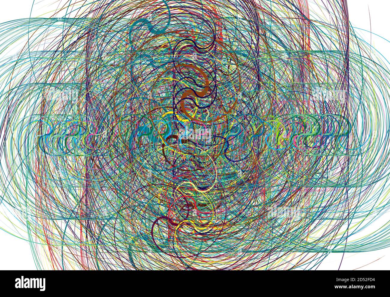 Random spirals, swirls, twirls abstract geometric, colorful, multi ...