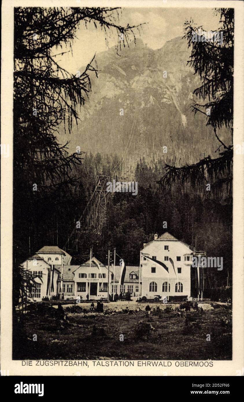 Obermoos Ehrwald Tirol, Die Zugspitzbahn, Talstation | usage worldwide ...