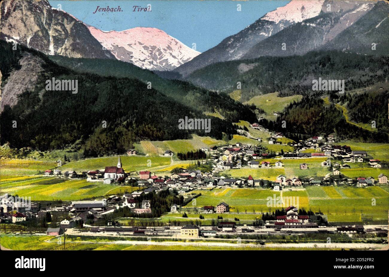 Jenbach am Achensee Tirol, Panorama der Ortschaft | usage worldwide ...