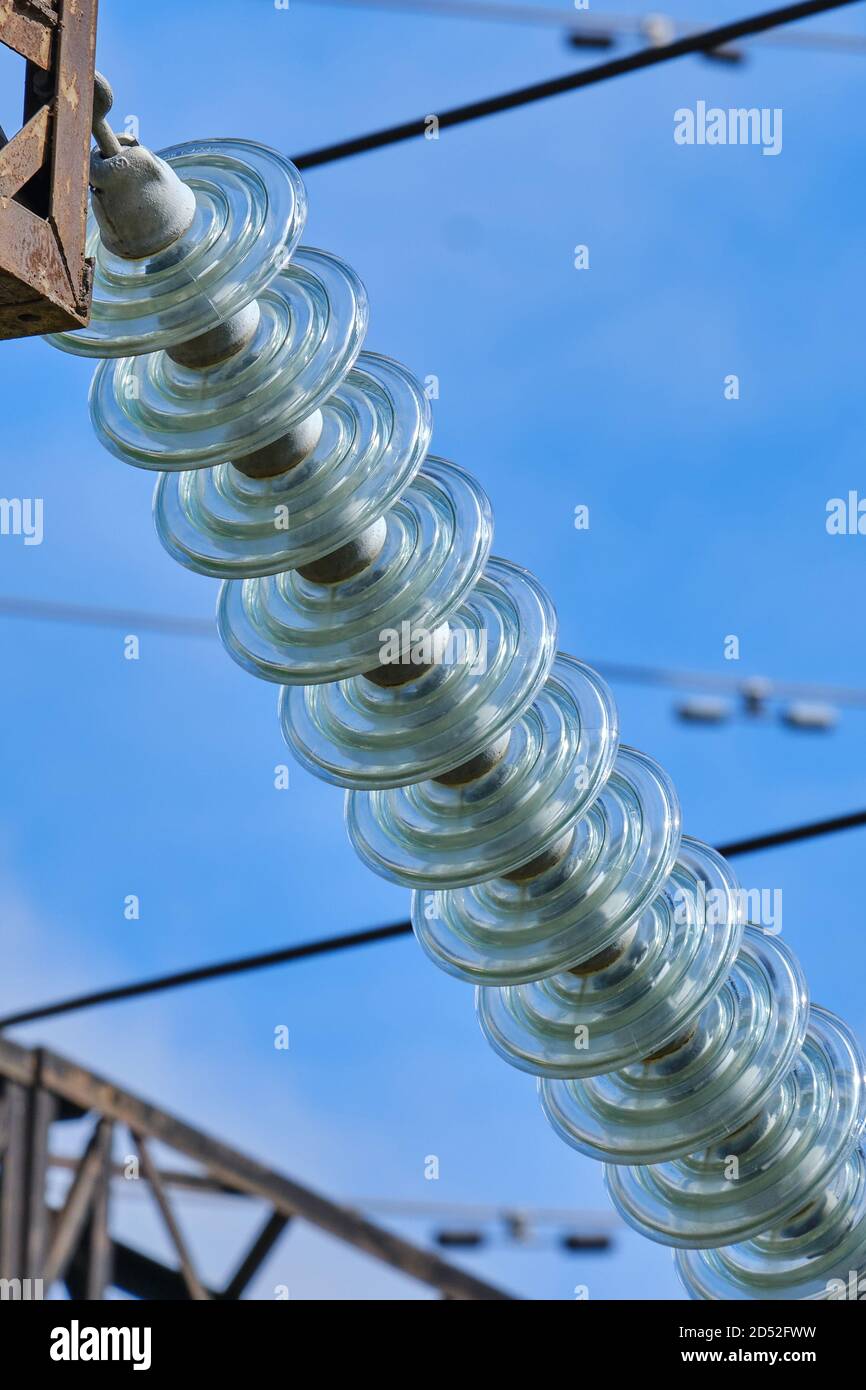 Electrical station with power transformers and measuring elements ...