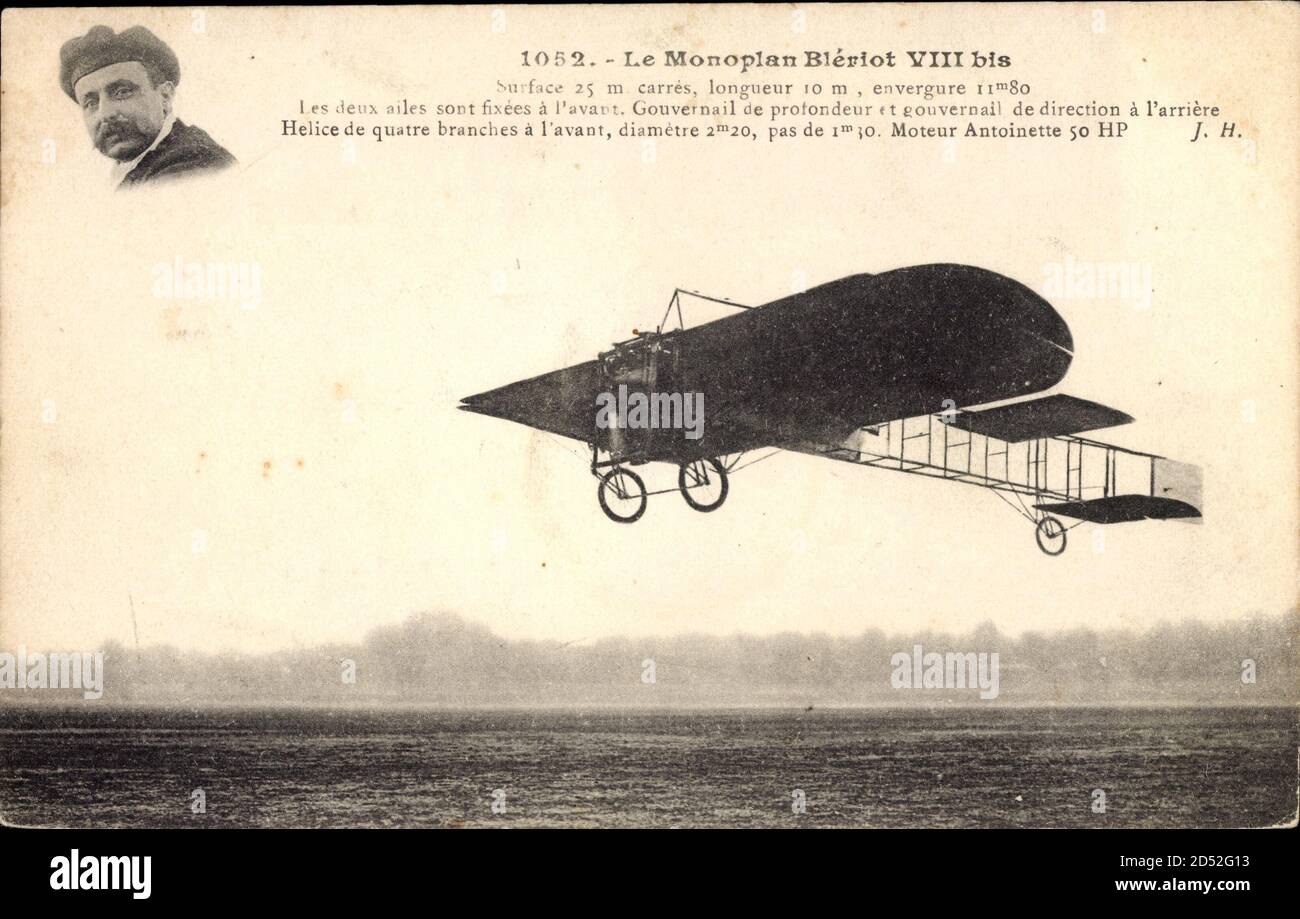 Le Monoplan Blériot VIII bis, Aéroplane, Aviateur | usage worldwide ...
