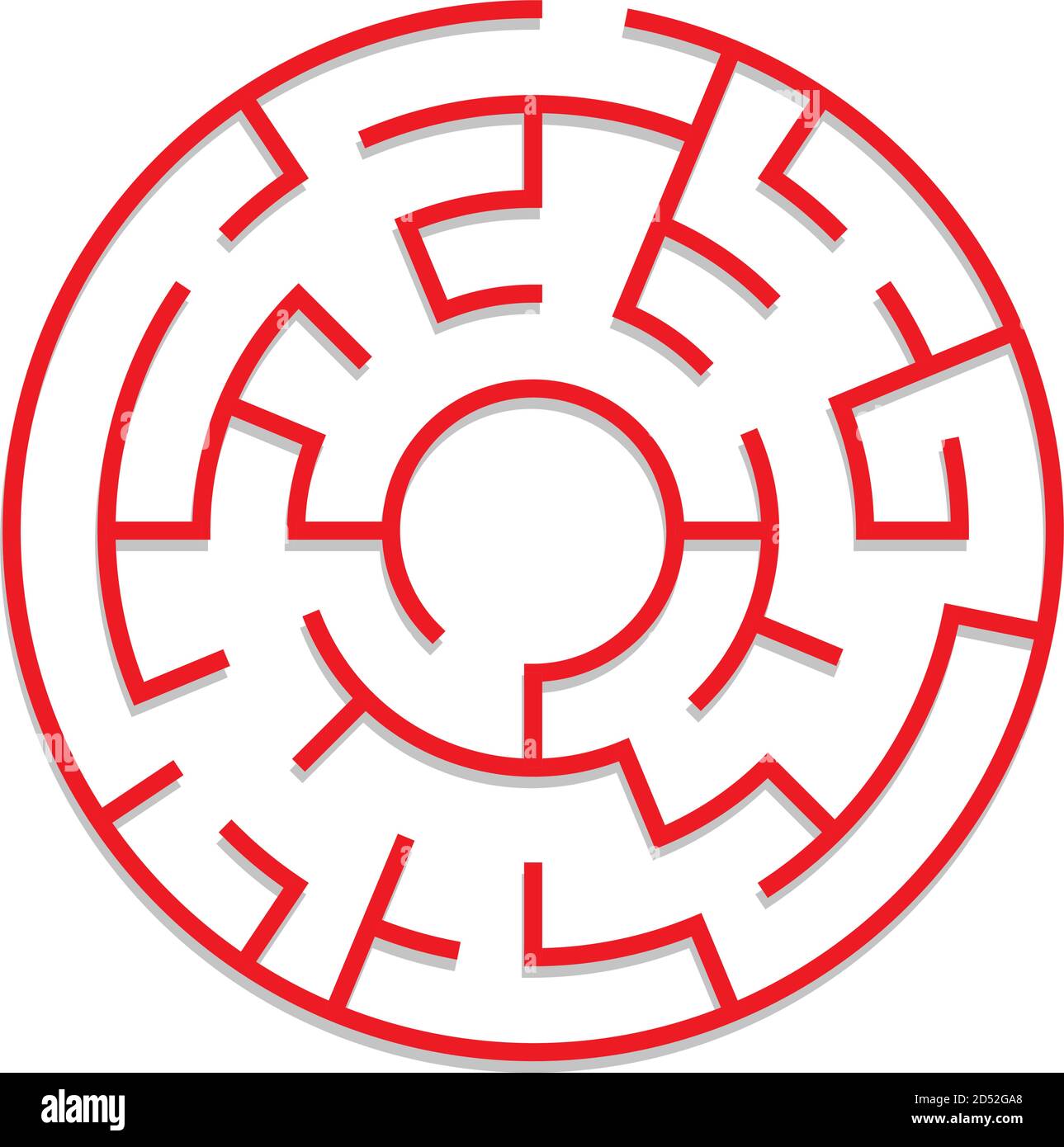 Solvable 3D maze, labyrinth, puzzle game vector illustration Stock ...