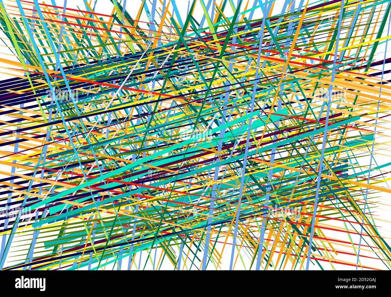 Abstract geometric chaotic jumble of intersecting lines stripes ...