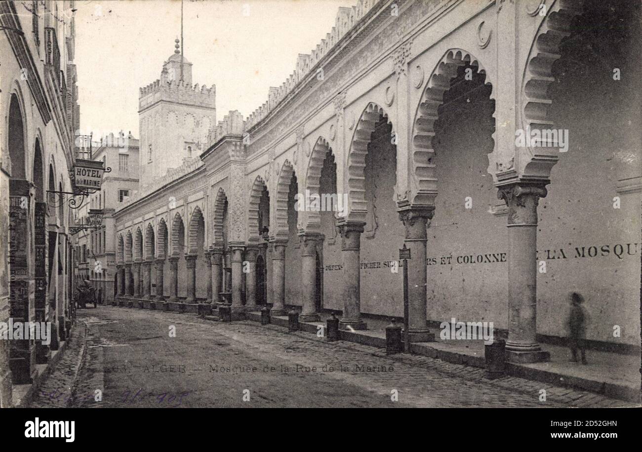 Algier Algerien, Blick zur Moschee in der Rue de la Marine | usage ...
