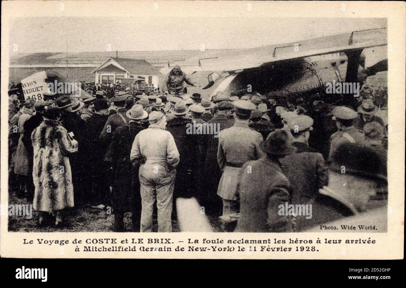 Le Voyage de Coste et Le Brix, Arrivée à Mitchellfield, 11 Février 1928 ...