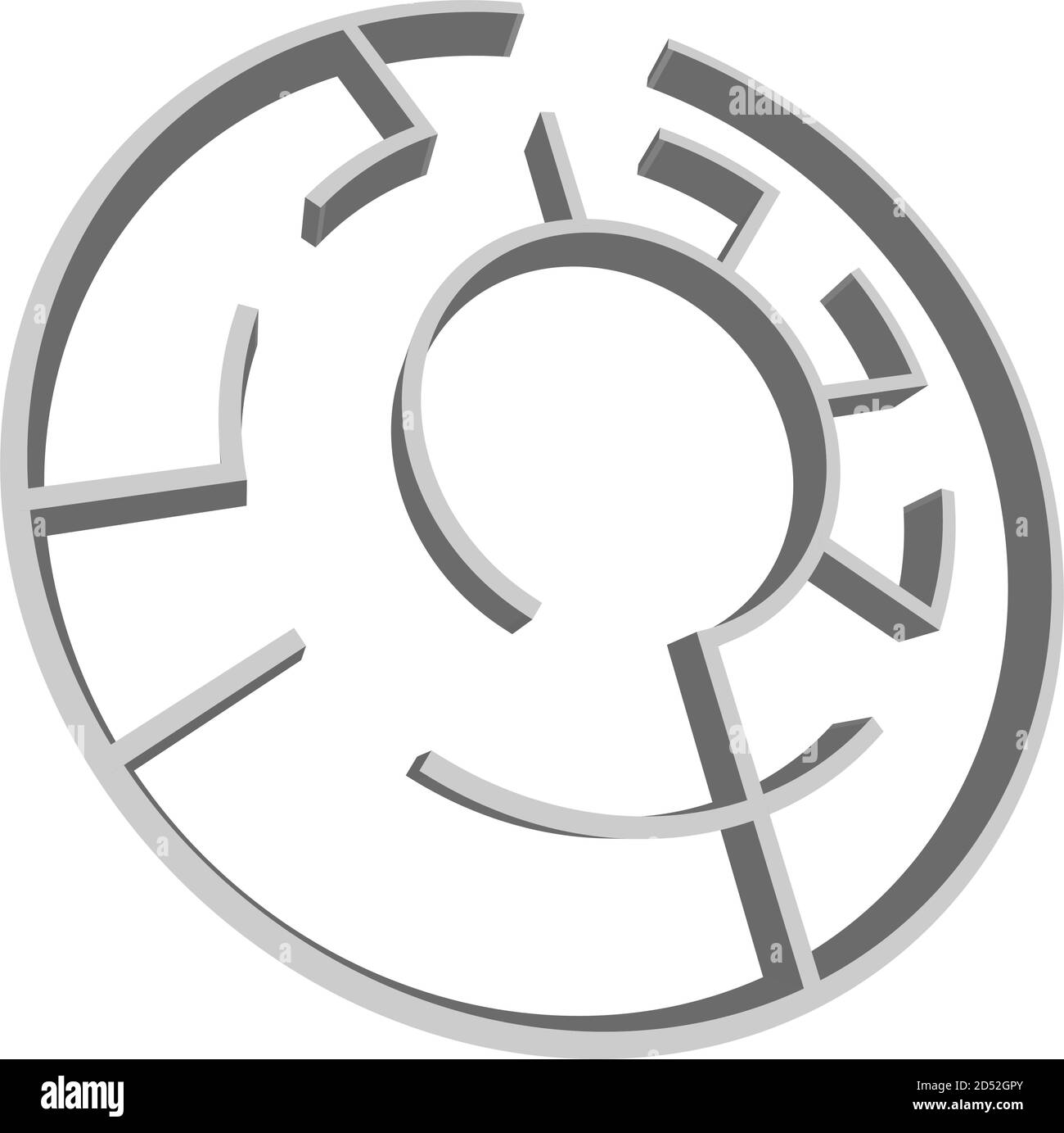 Solvable 3D maze, labyrinth, puzzle game vector illustration Stock ...