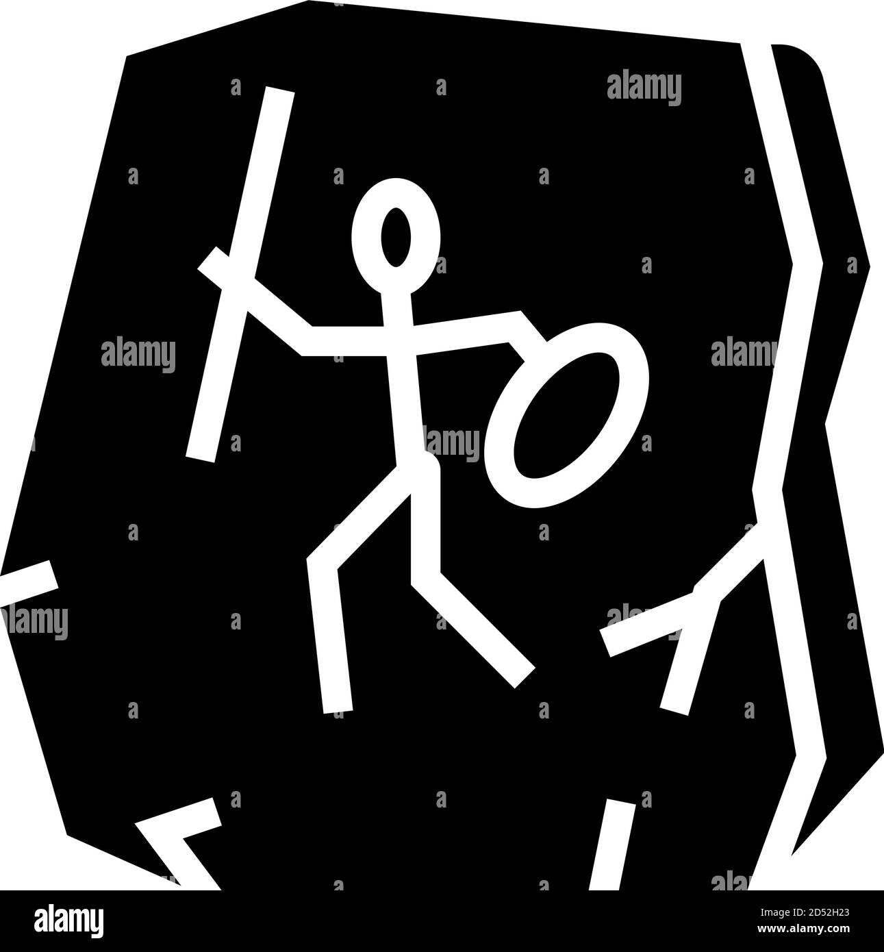 image on stone glyph icon vector illustration Stock Vector Image & Art ...