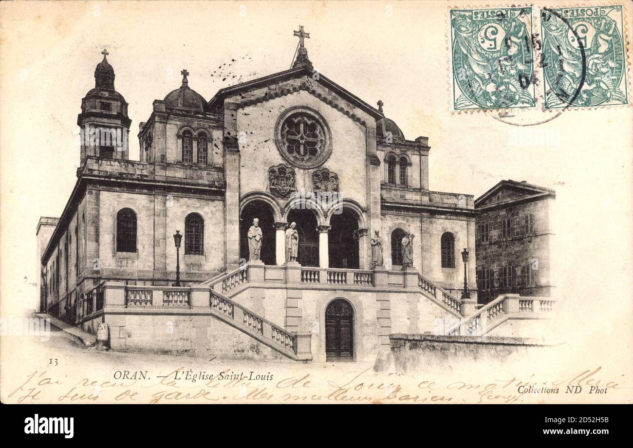Oran Algerien, Kirche Saint Louis, Frontalansicht | usage worldwide ...