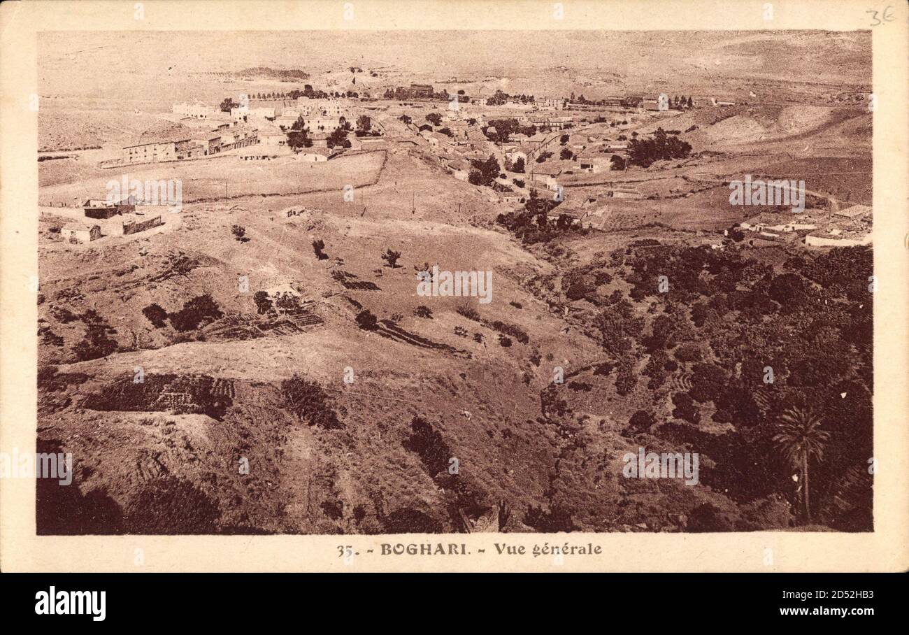 Boghari Ksar el Boukhari Algerien, Blick über den Ort | usage worldwide ...