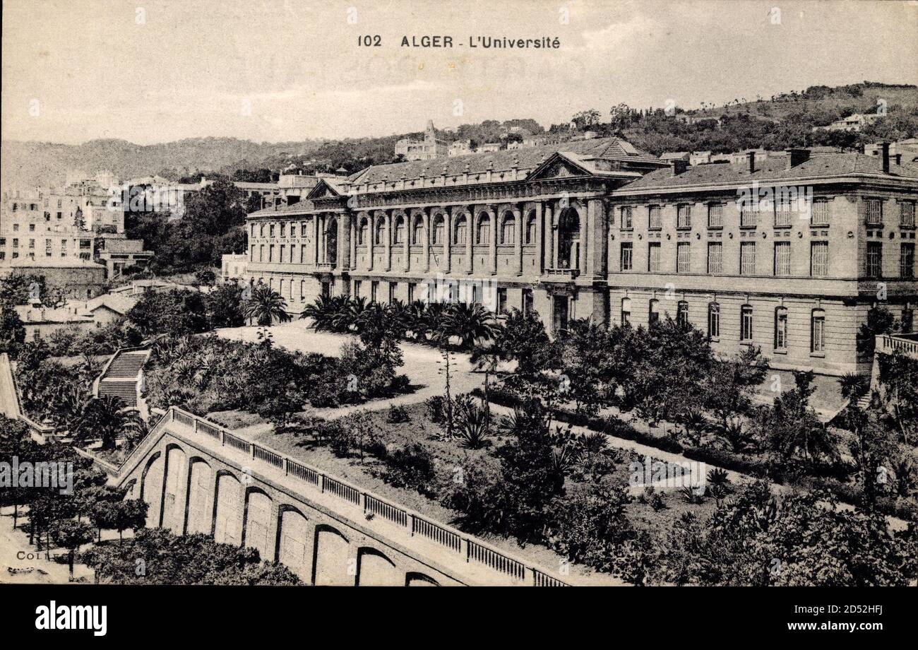 Algier Algerien, Blick zur Universität, Parkanlage | usage worldwide ...