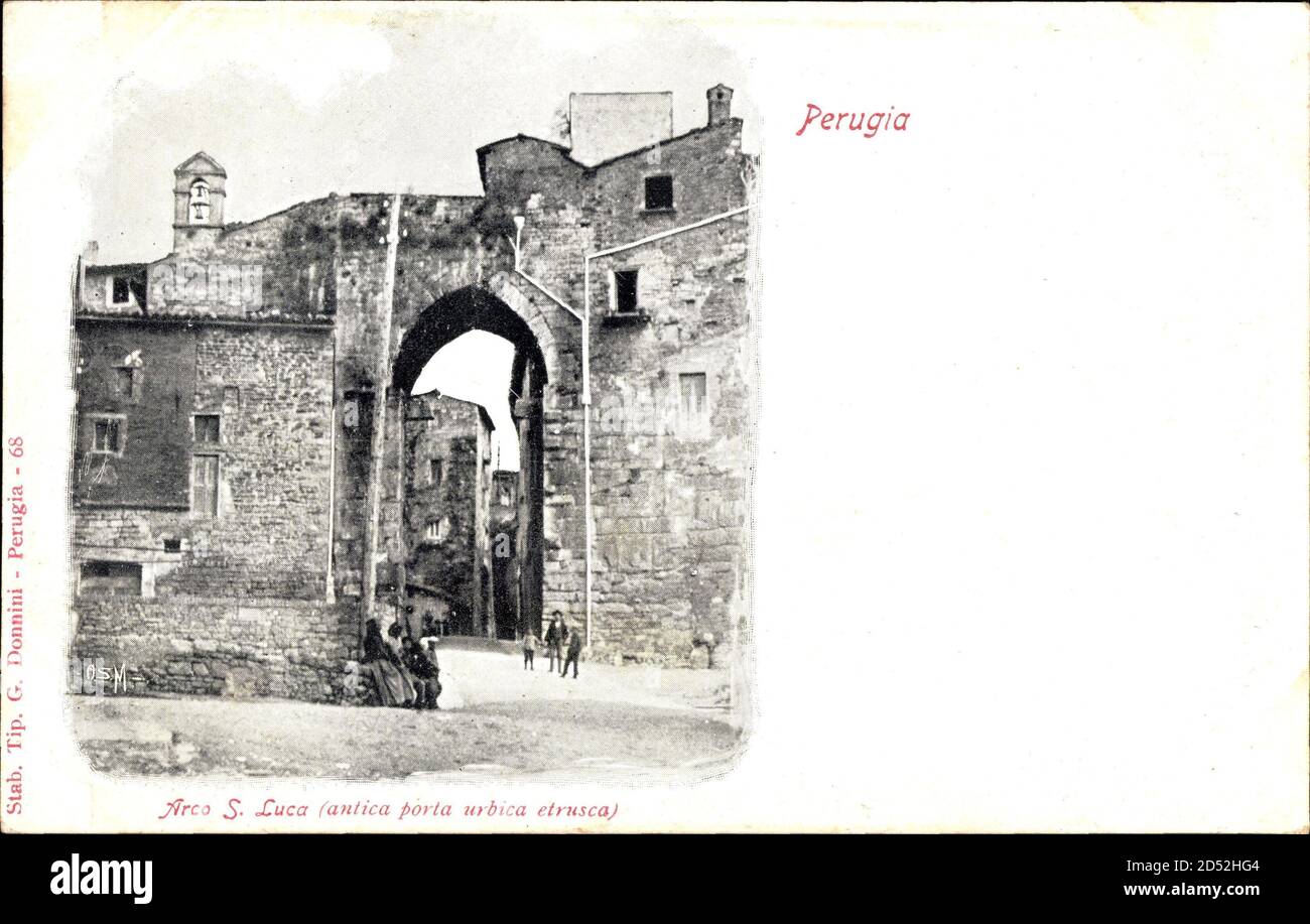 Perugia Umbria Italien, Arco S. Luca, antica porta urbica etrusca ...