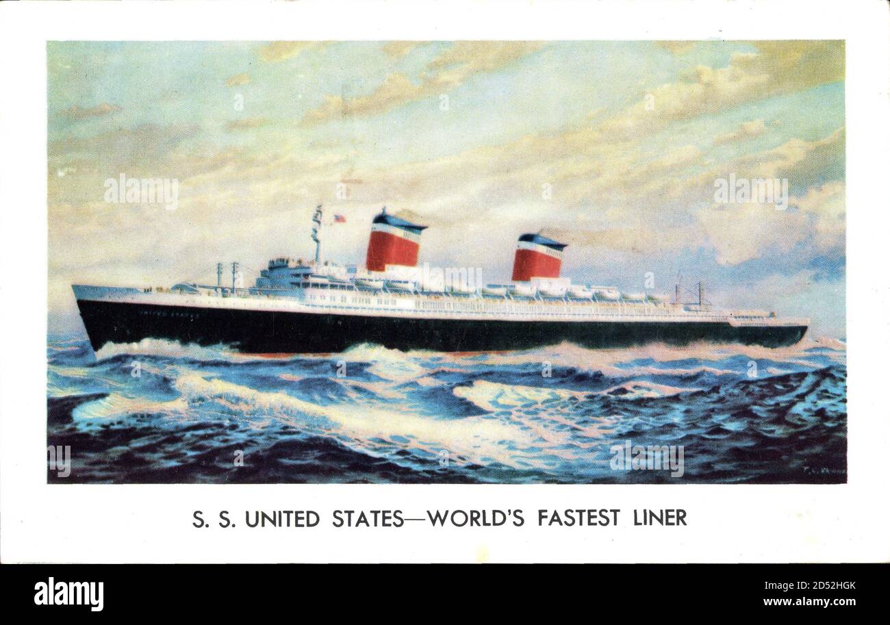 SS United States, World's fastest Liner, United States Lines, USL ...