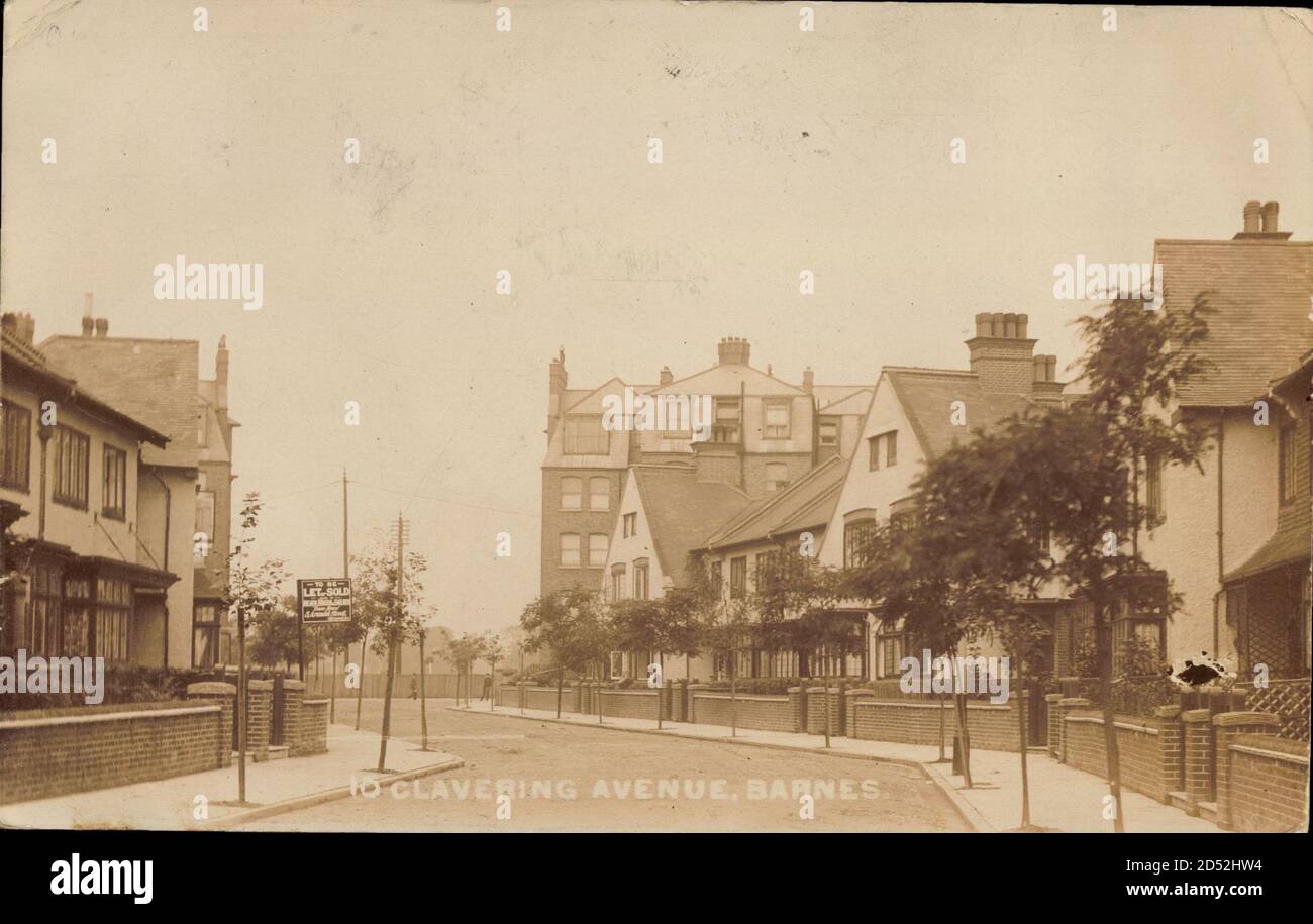 Barnes London SW 13,10 Clavering Avenue, Straßenpartie | usage ...