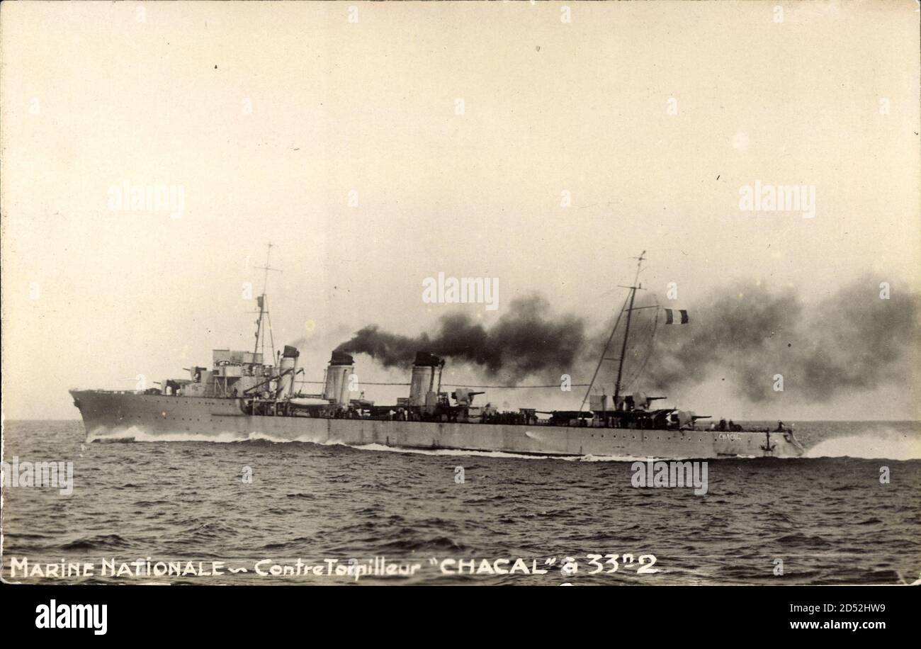 Französisches Kriegsschiff, Contre Torpilleur, Chacal, Marine Nationale ...