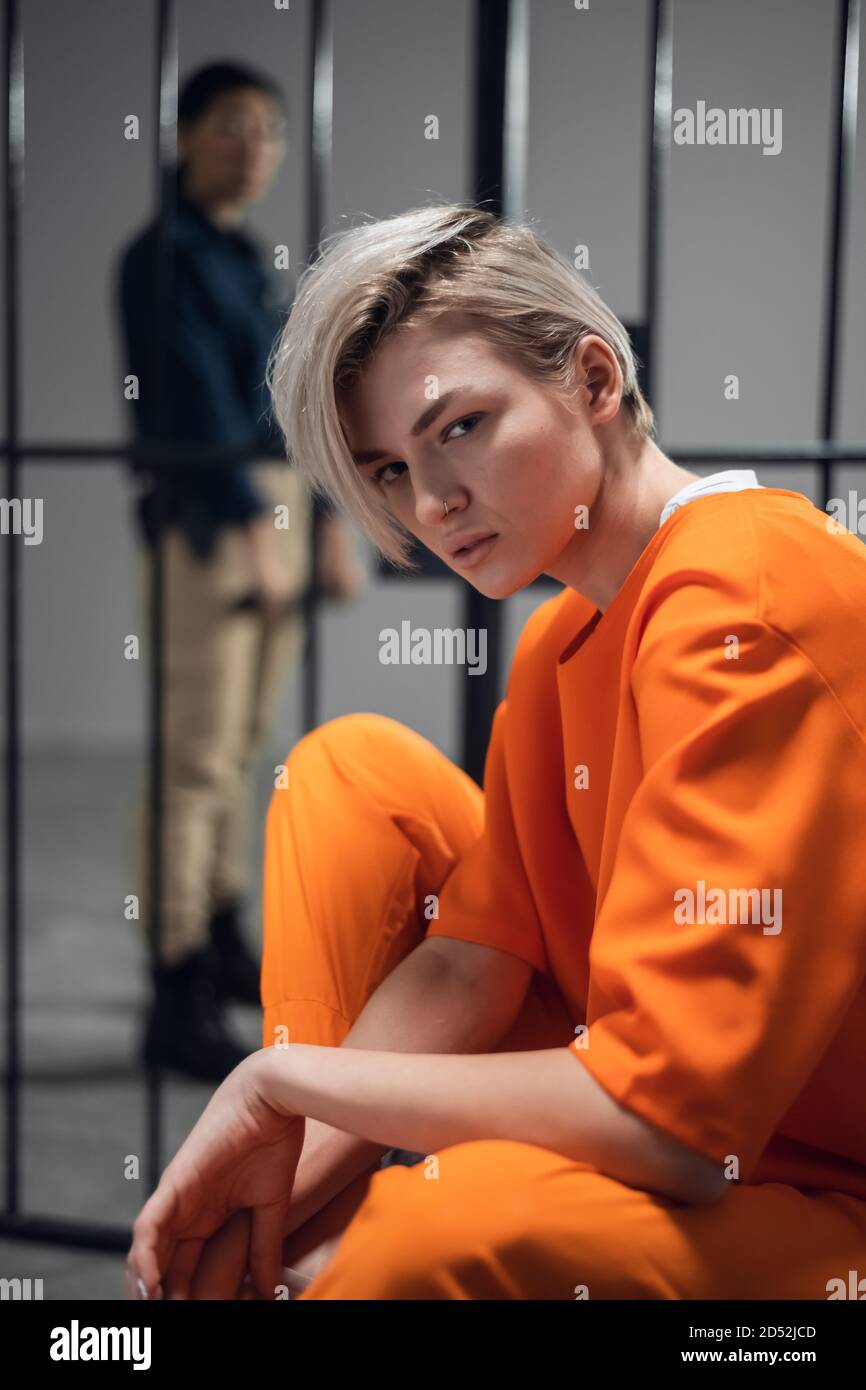 A Beautiful Young Girl Is Placed Under Arrest In An Asian Prison