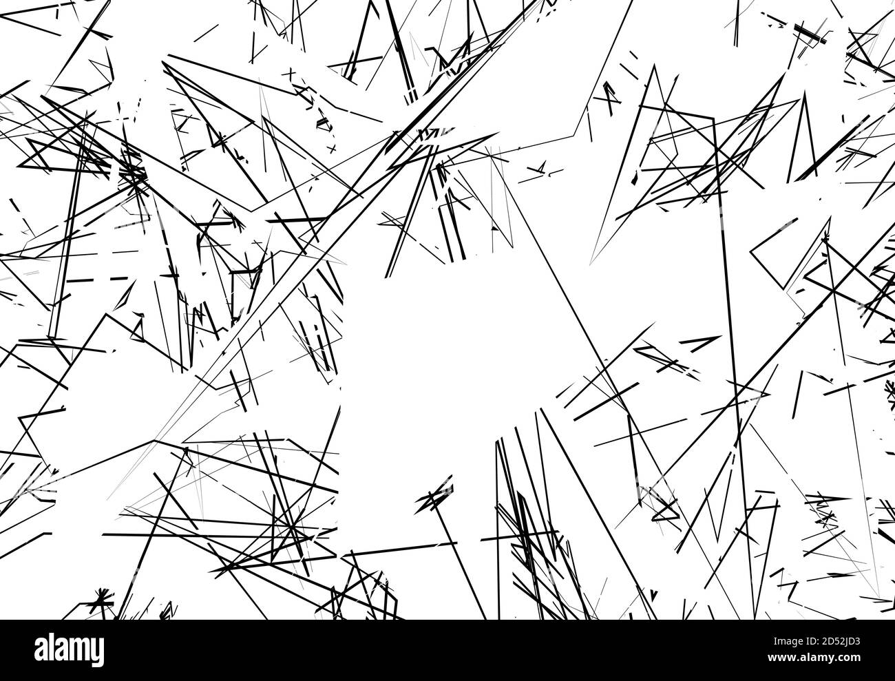 Random Chaotic Contemporary art work vector illustration. Random lines ...