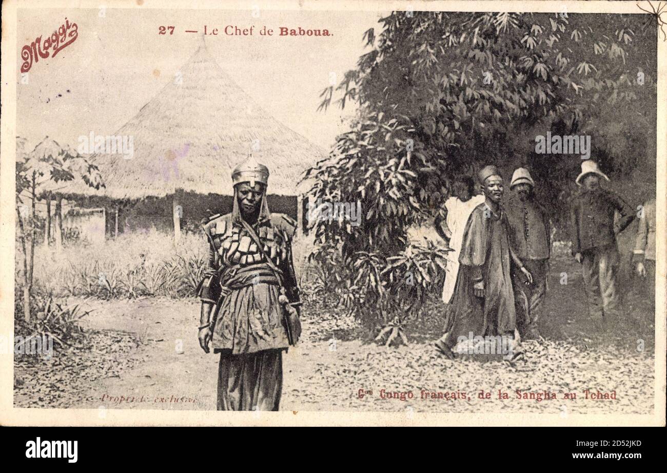 Baboua Demokratische Republik Kongo, Le Chef de Baboua, Dorfbewohner ...