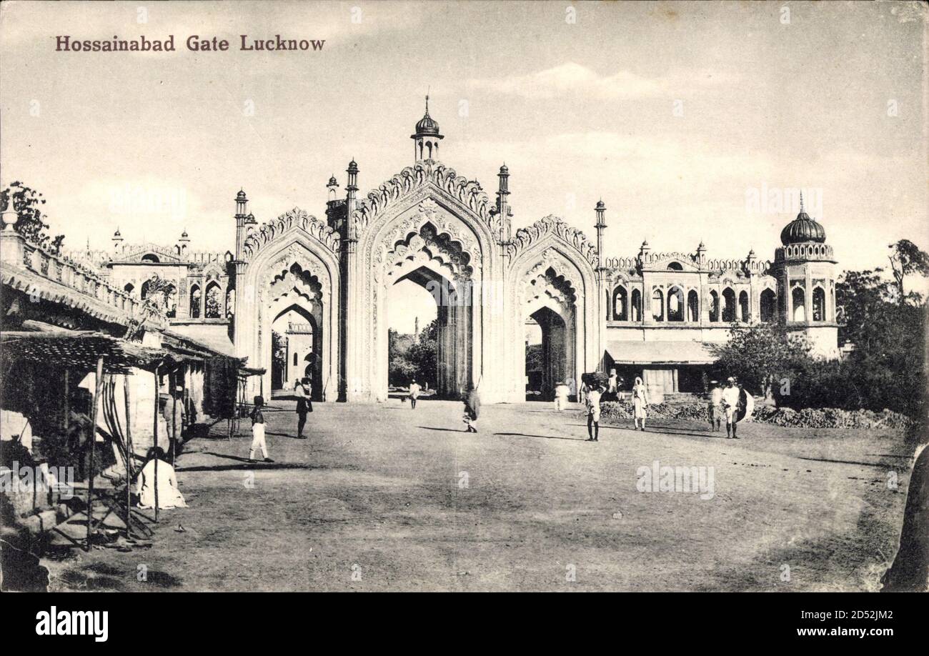 Lucknow Indien, Hossainabad Gate, Straßenpartie vor dem Tor | usage ...