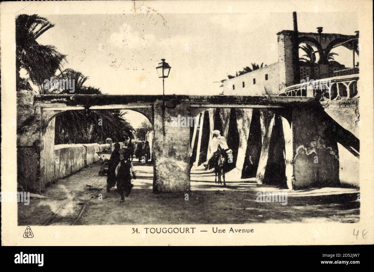 Touggourt Algerien, Une Avenue, Straße, Torbogen | usage worldwide ...