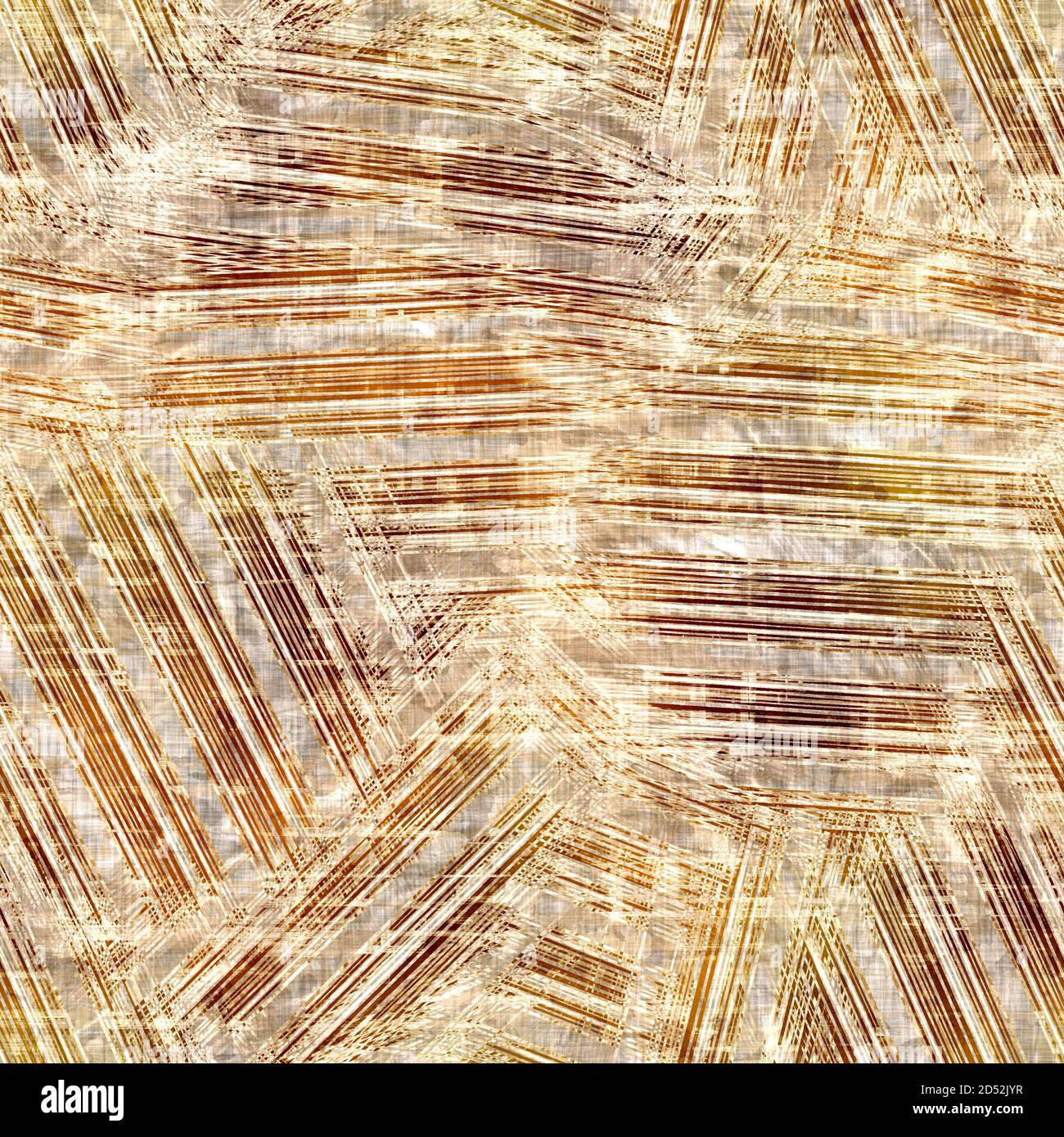 Seamless modern sepia brown blockprint collage print. Grunge watercolor ...