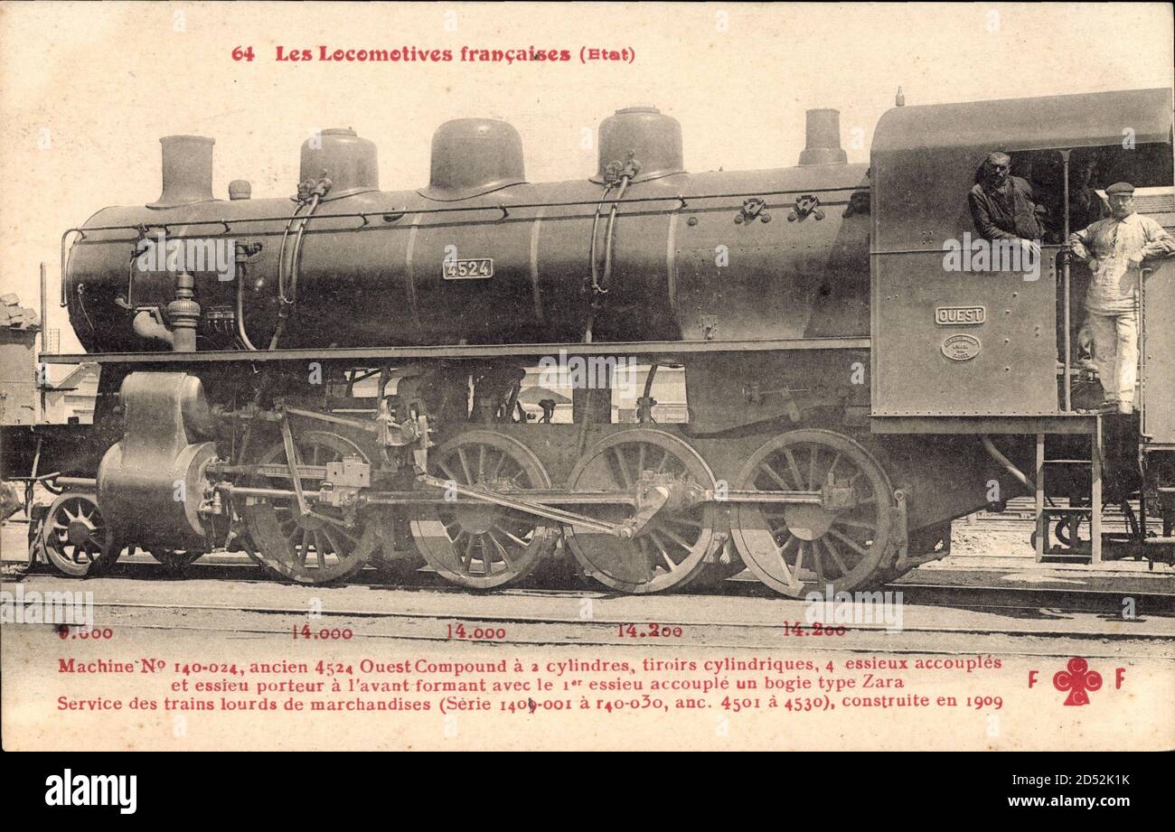 Französische Eisenbahn, Chemin de fer, Locomotive, Machine No 140 024 ...