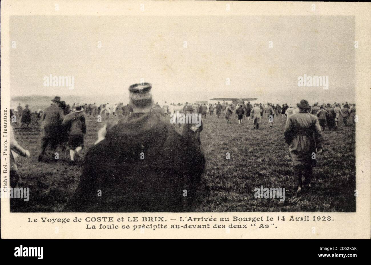Le Voyage de Coste et Le Brix, l'Arrivee au Bourget 14 Avril 1928, As ...