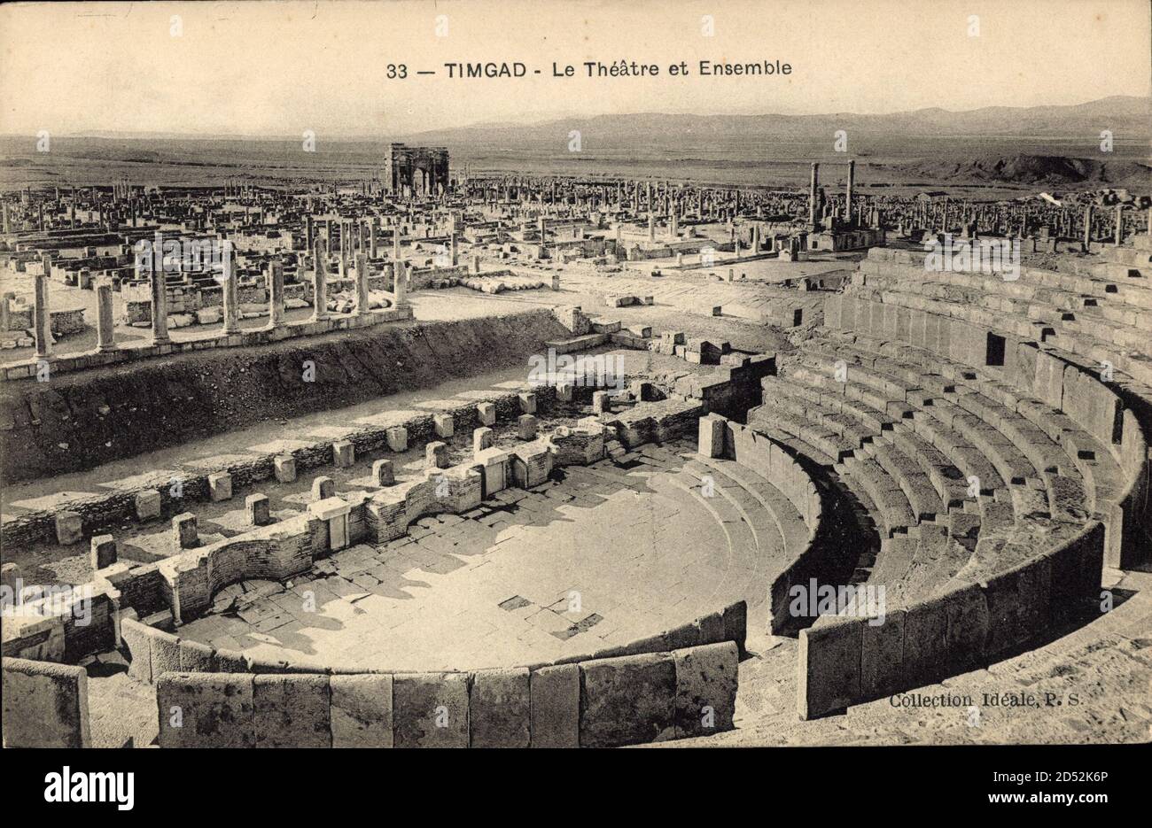 Timgad Algerien, Le Théâtre et Ensemble, Altes Theater, Ruinen | usage ...