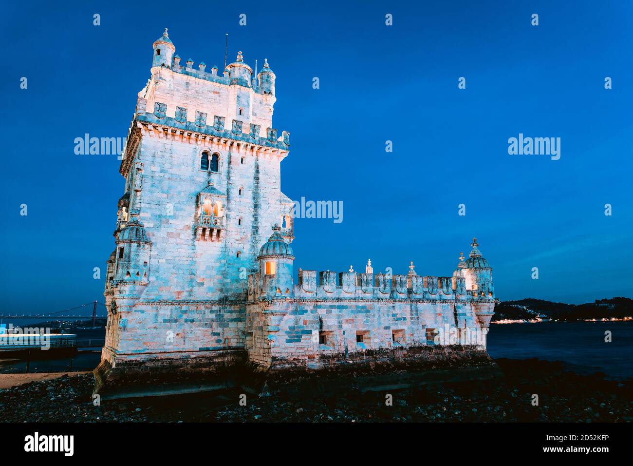 Tower of belem at night hi-res stock photography and images - Alamy