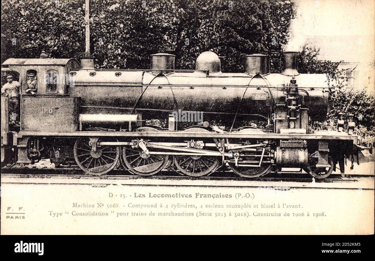 Französische Eisenbahn, Chemin de fer, Locomotive, D 23, Machine No ...