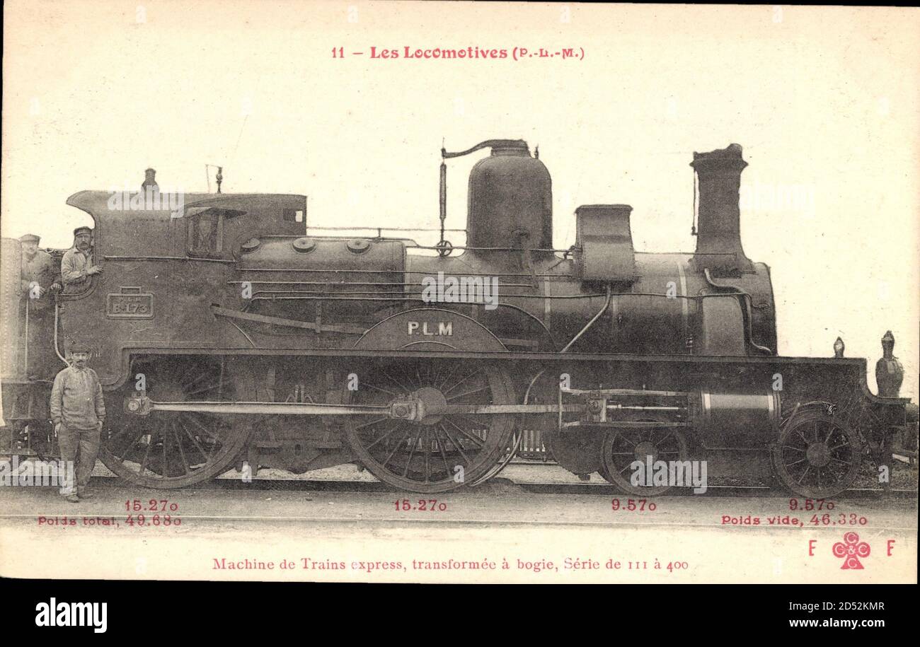 Französische Eisenbahn, Chemin de fer, Locomotive, PLM, Série 111 a 400 ...