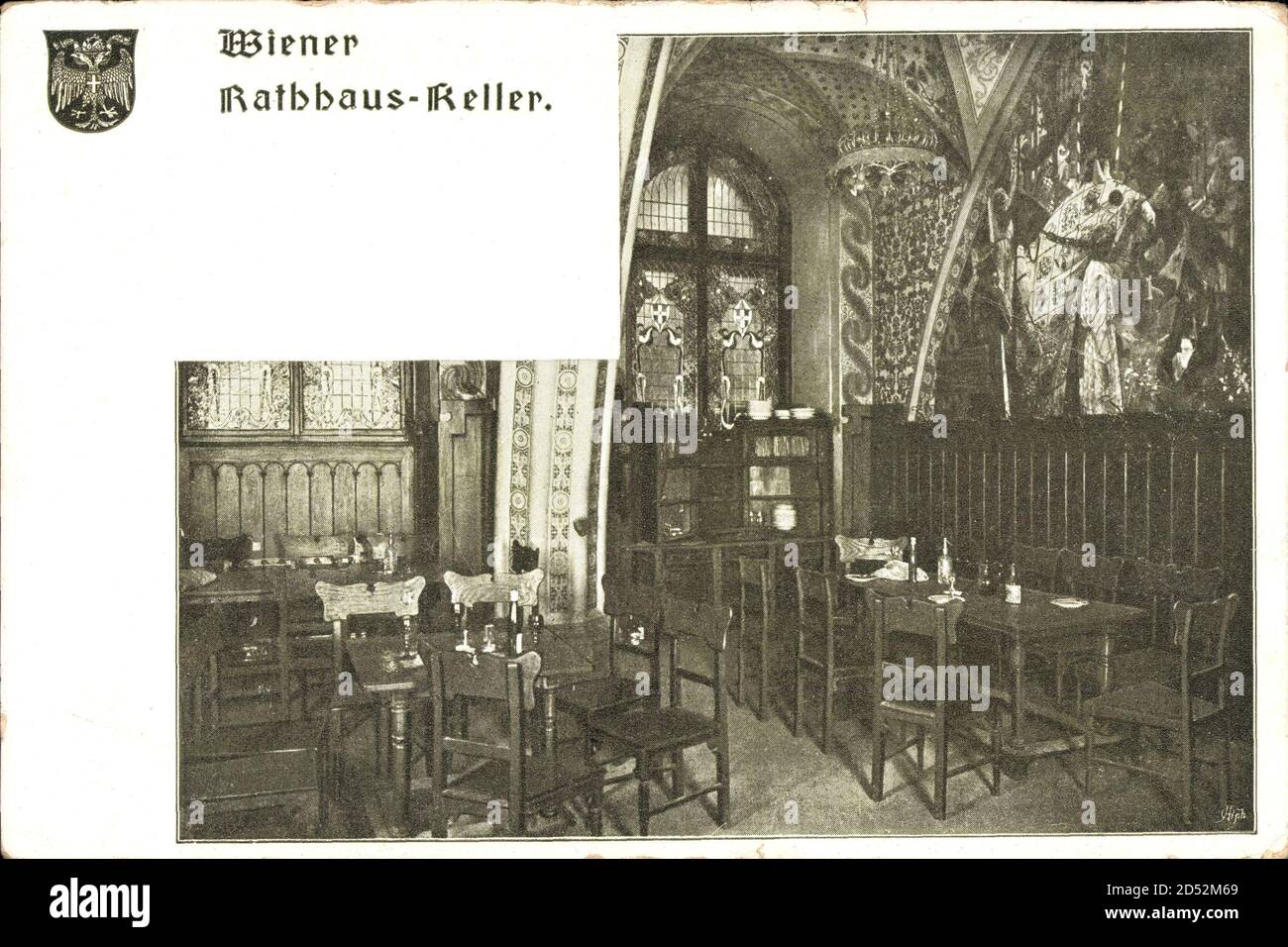 Wien, Rathauskeller, Innenansicht, Tische, Stühle | usage worldwide ...