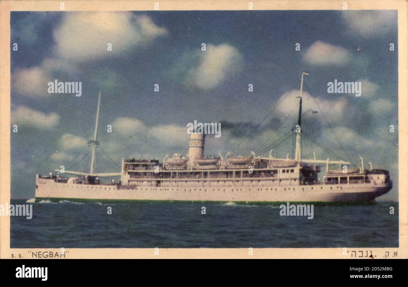 Paquebot Steamer SS Negbah, ZIM Israel Navigation Company | usage ...