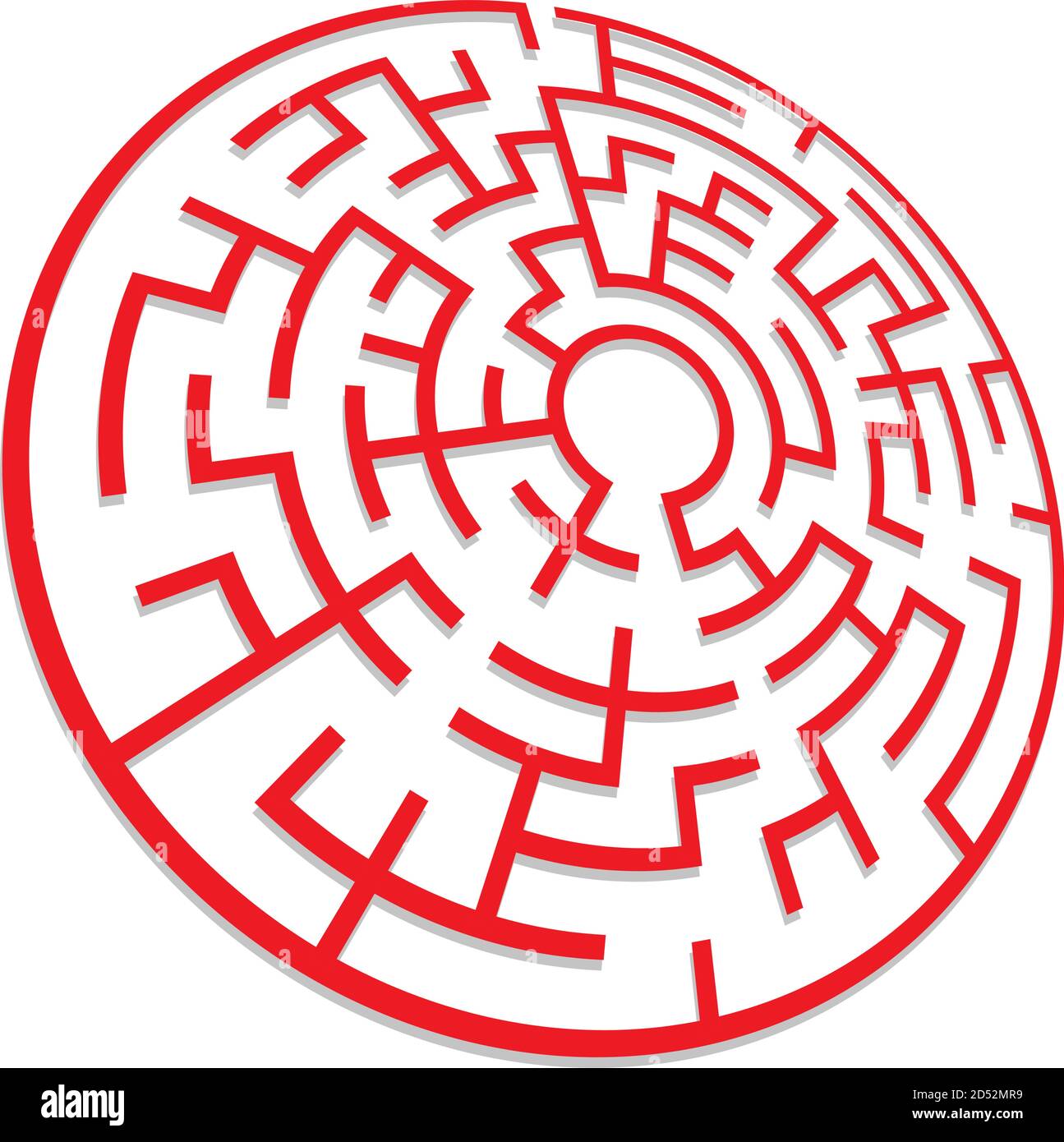 Solvable 3D maze, labyrinth, puzzle game vector illustration Stock ...