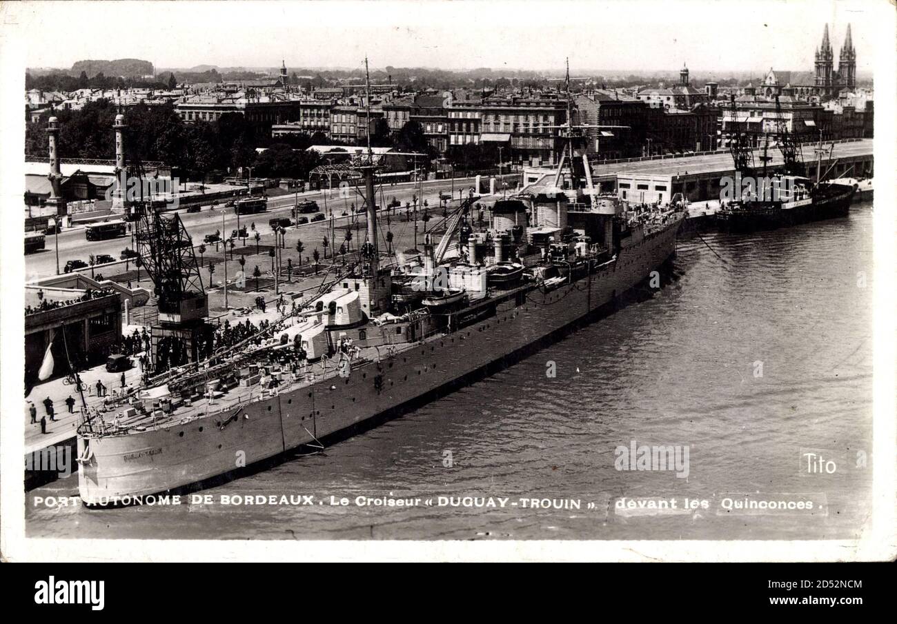 Bordeaux Gironde, Port, Croiseur Duguay Trouin, Französisches ...