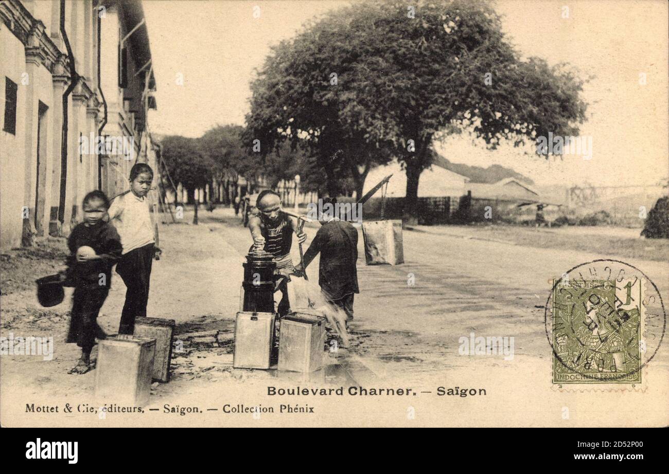 Saigon Cochinchine Vietnam, Boulevard Charner, Vietnamesen | usage ...
