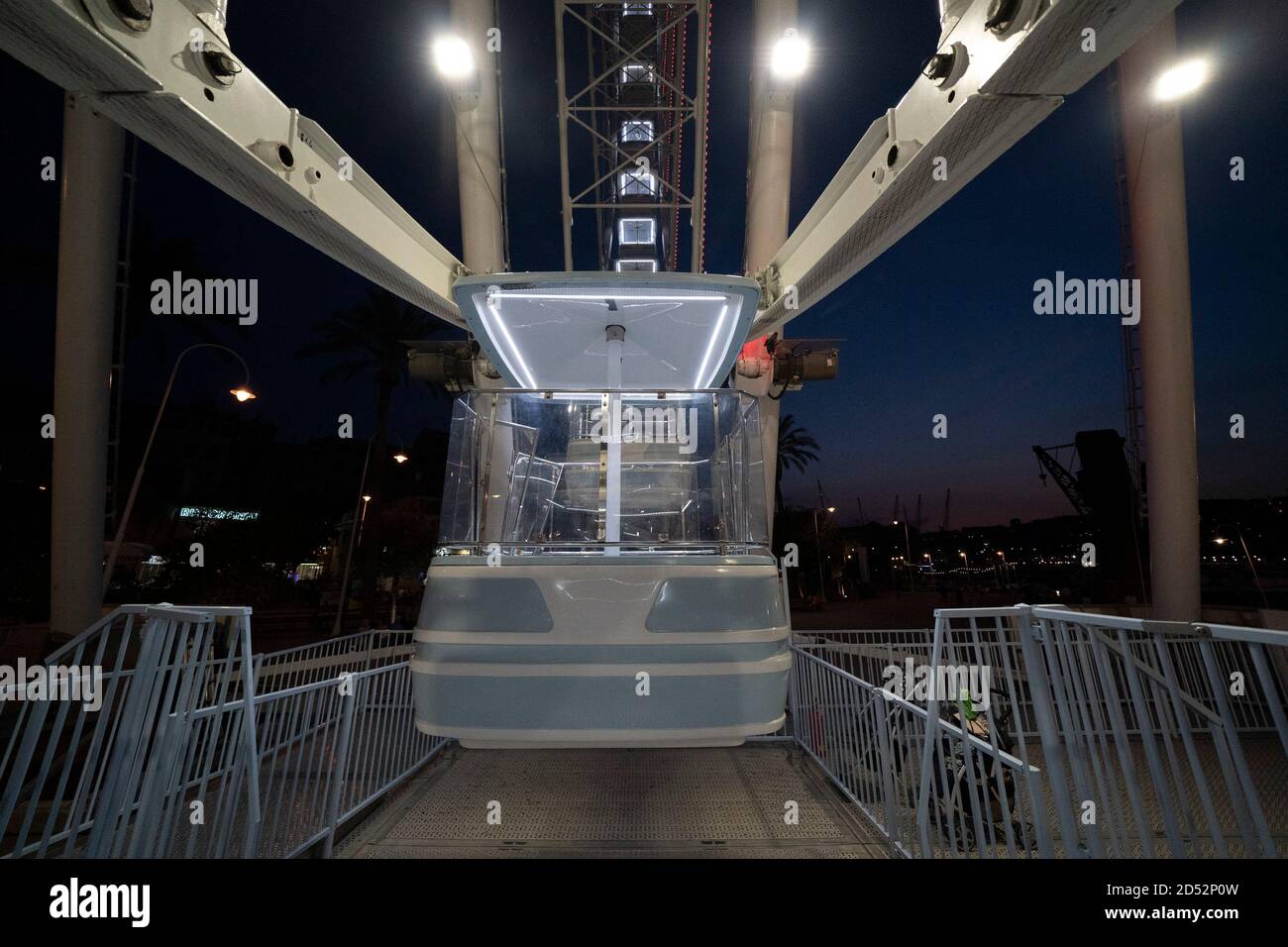 Genoa Night view from Panoramic Wheel panorama Stock Photo - Alamy