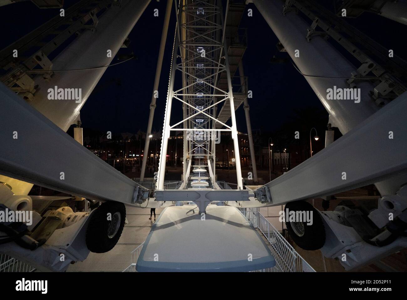 Genoa Night view from Panoramic Wheel panorama Stock Photo - Alamy