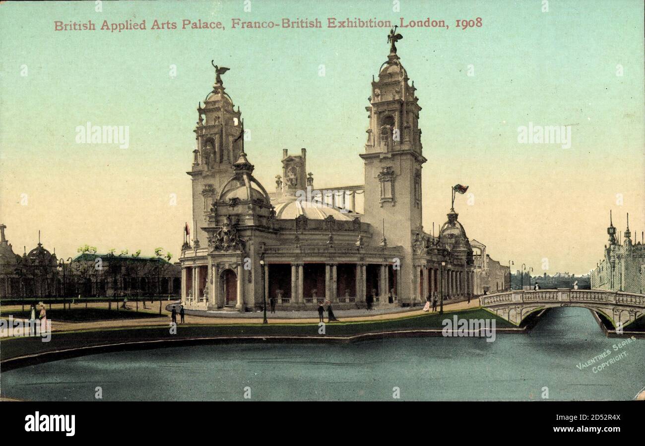 London, Franco British Exhibition 1908, British Applied Arts Palace ...