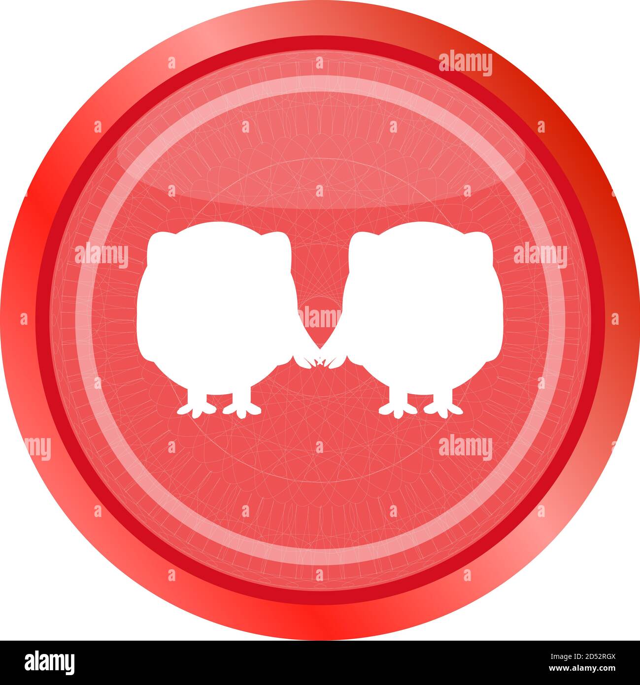 Glossy isolated website and internet web icon with owl symbol Stock ...