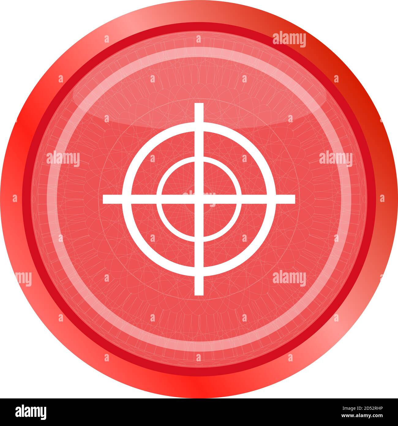 glass target web icon, button isolated on white background Stock Photo ...