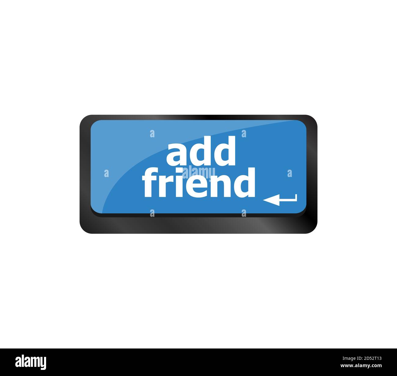 Keyboard with add friend button, social network concept Stock Photo - Alamy