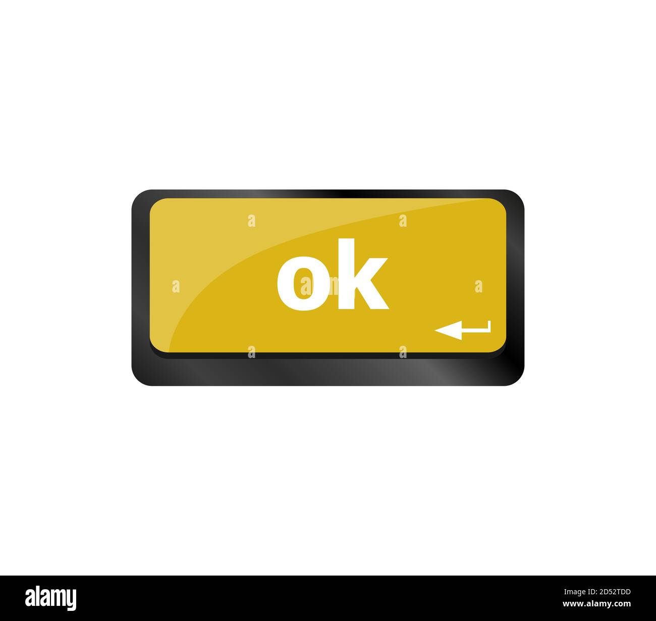 OK button on keyboard keys, business concept Stock Photo - Alamy