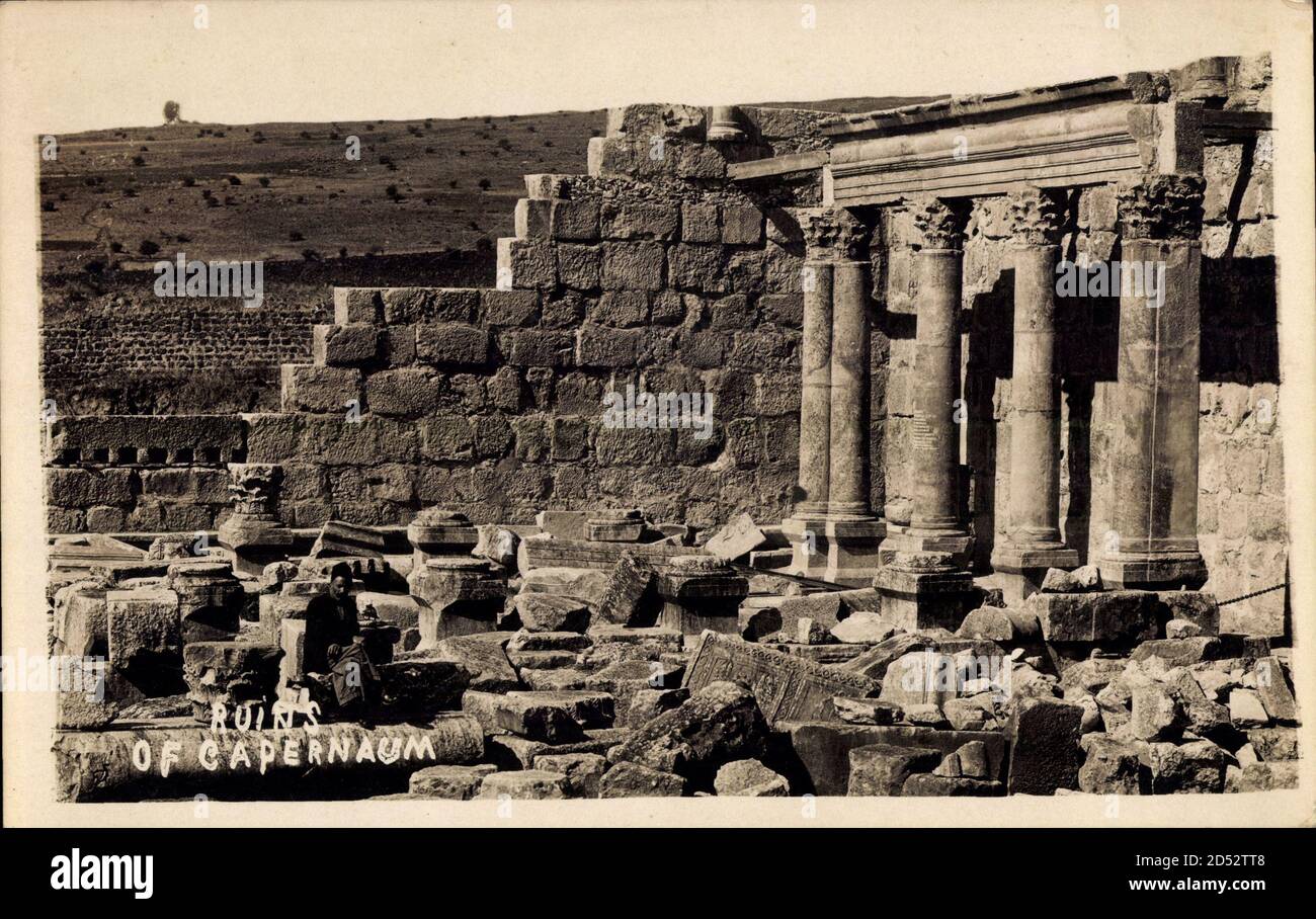 Capernaum Kafarnaum Israel, Ruinen des antiken Tempels | usage ...