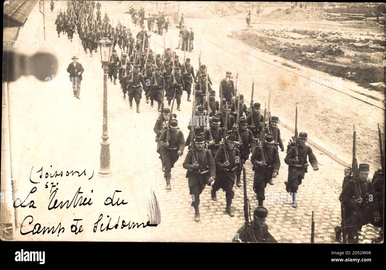 Sissone Aisne, La Rentree du Camp de Sissone, Soldaten, Marsch | usage ...