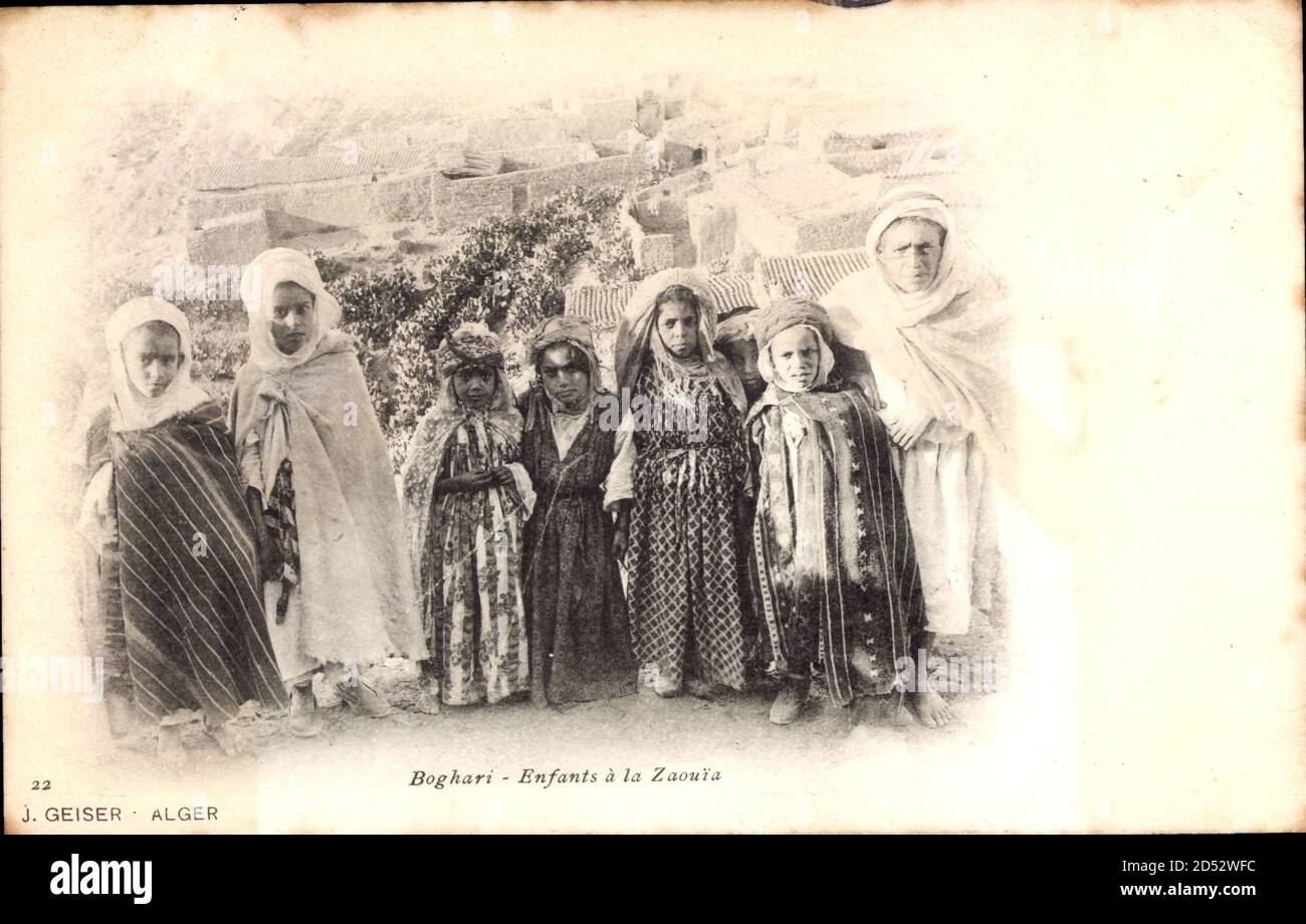 Boghari Ksar el Boukhari Algerien, Enfants à la Zaouia, Algerische ...