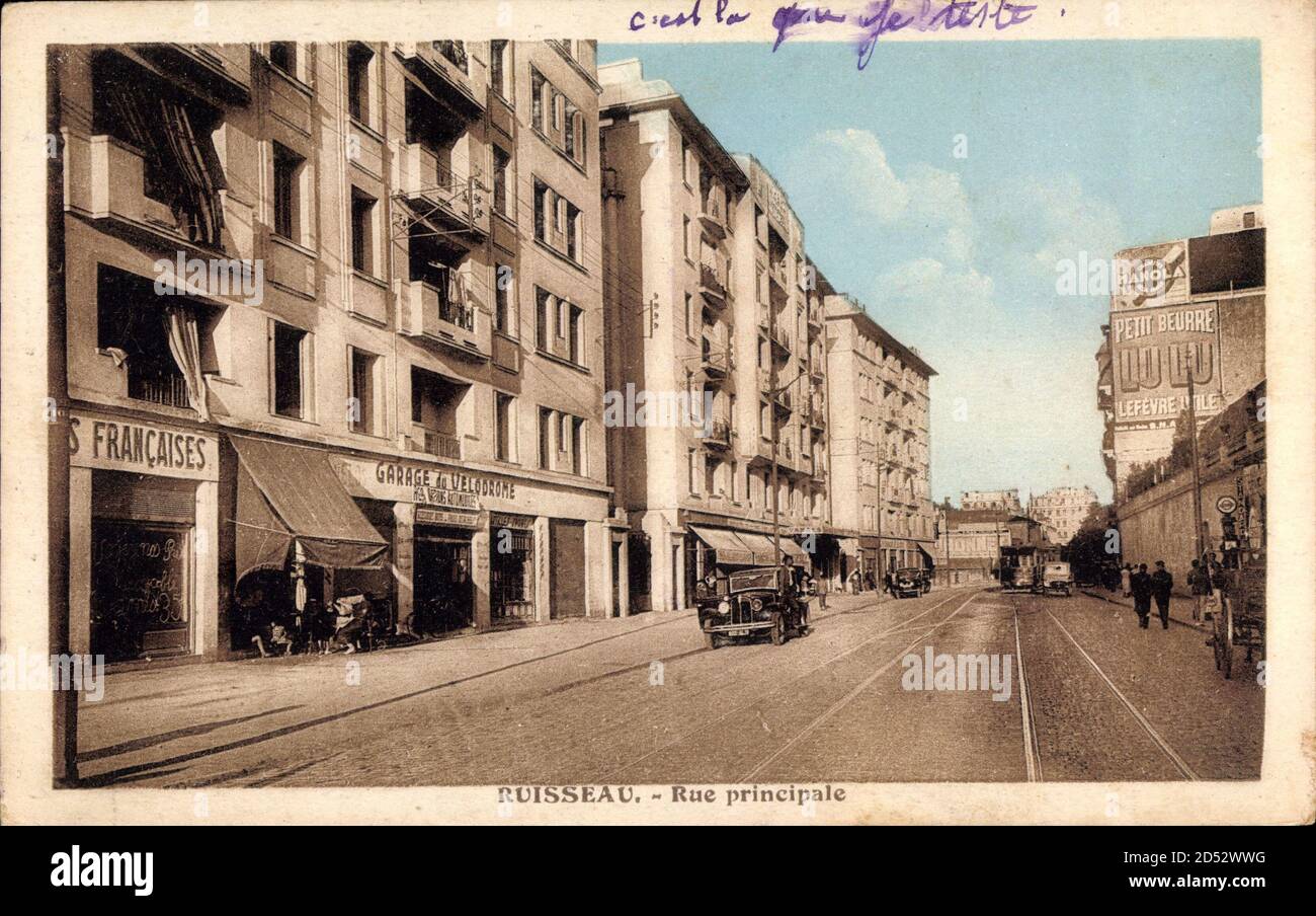 Ruisseau Algerien, Rue principale, Hauptstraße, Garage du Velodrome ...